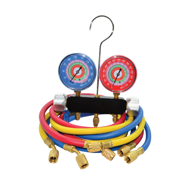 Juego de manómetros multiples – FrioAire - Aire Acondicionado y Refrigeración
